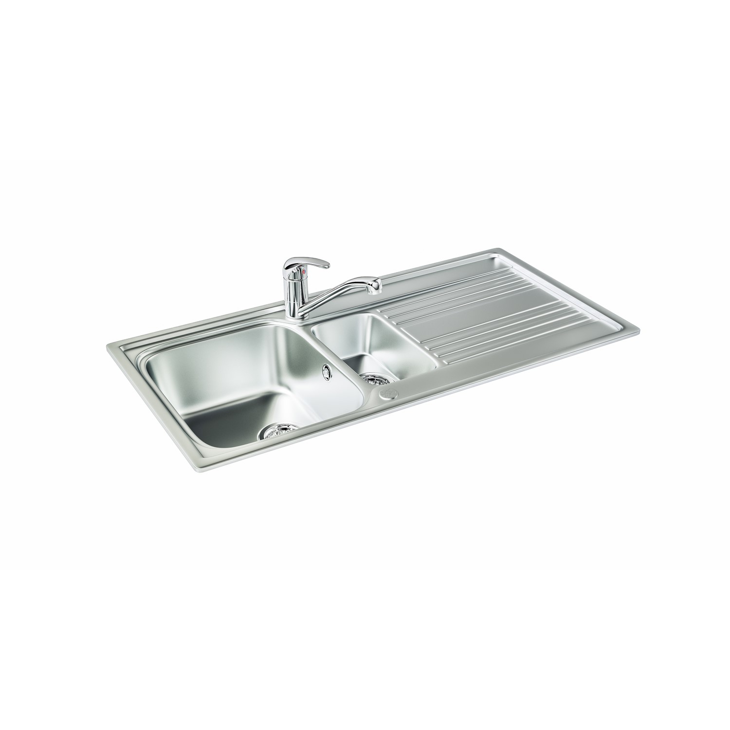 Carron Phoenix Rapid 150 1.5 bowl Chrome Stainless Steel Kitchen Sink ...