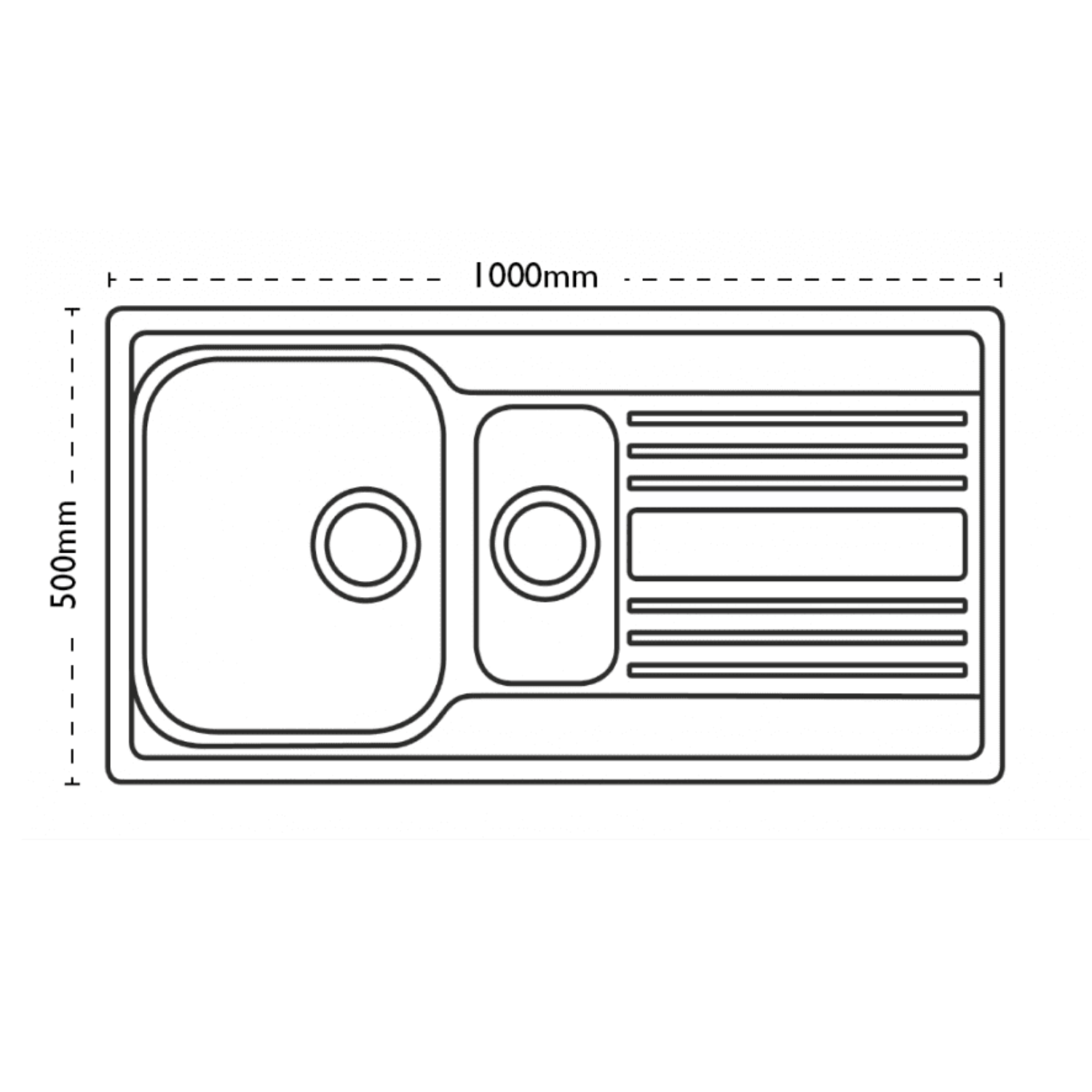 Carron Phoenix Rapid 150 1.5 bowl Chrome Stainless Steel Kitchen Sink ...