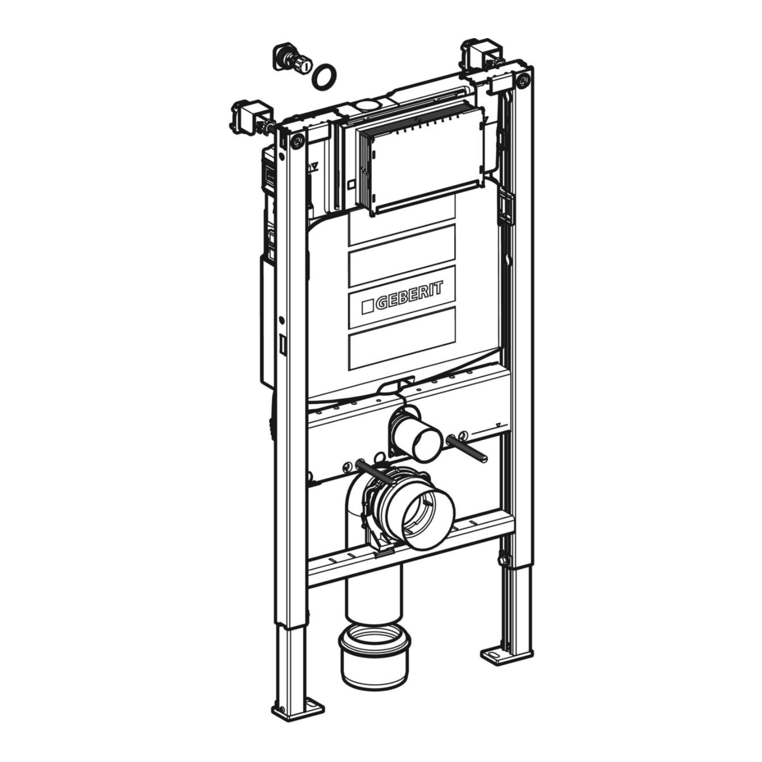 Geberit 980mm Duofix Frame and Sigma Concealed Cistern - Better Bathrooms