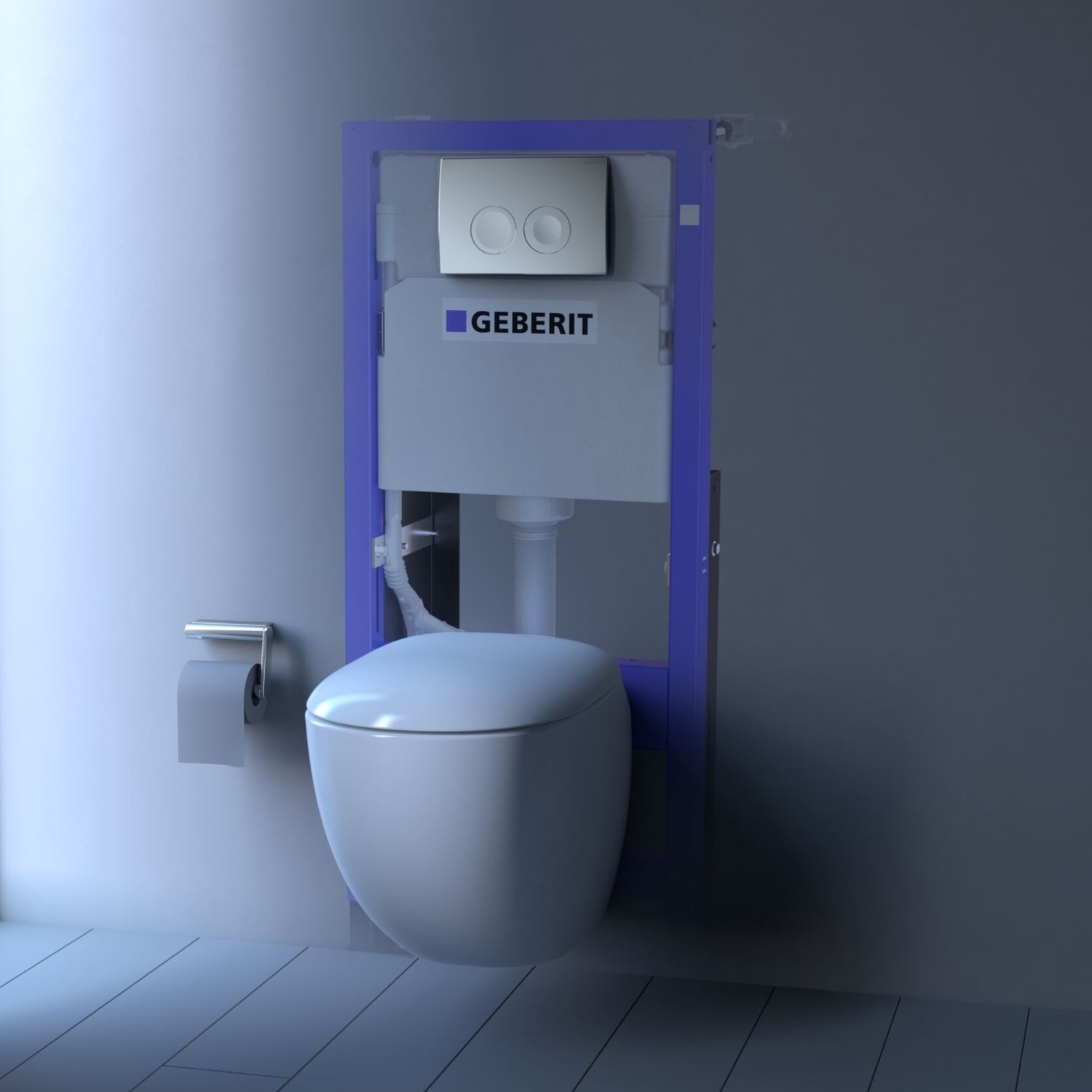 Geberit Delta25 Flush Plate - Matt Chrome - Better Bathrooms