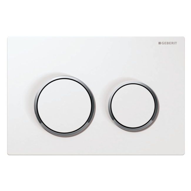 Geberit Kappa21 Flush Plate - White/Chrome - Better Bathrooms