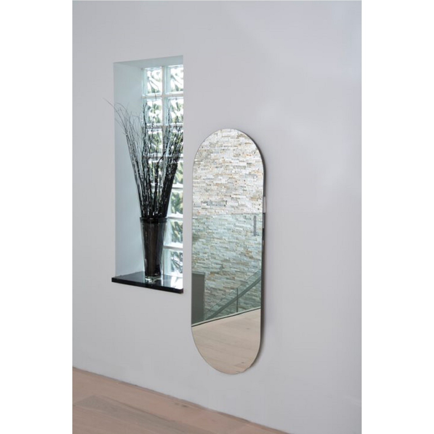 Towelrads Vetro Mirrored Vertical Designer Radiator 1380 x 500mm ...