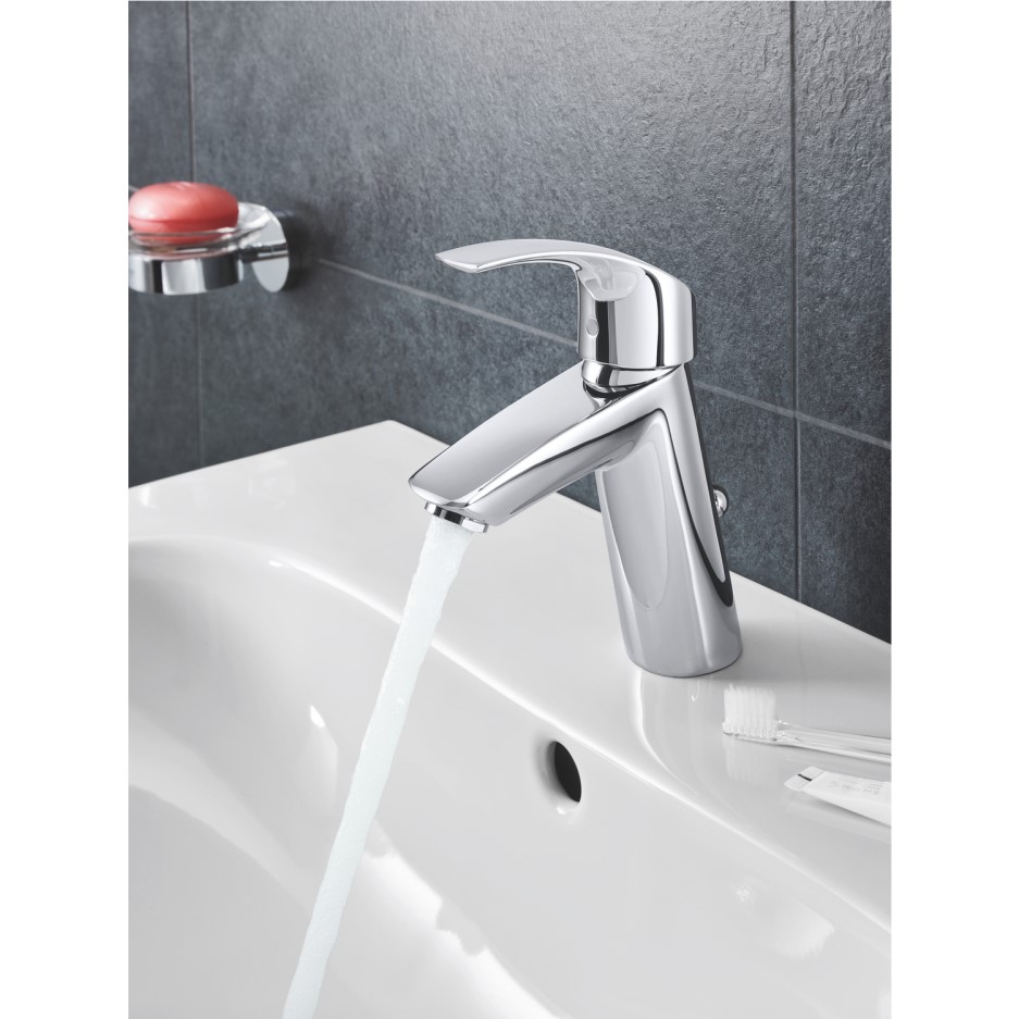 Grohe Eurosmart Basin Mixer Tap with Pop-up Waste - 23322001 - Better ...