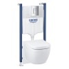 Grohe Euro Solido Wall Hung Rimless Toilet with Concealed Cistern Frame ...