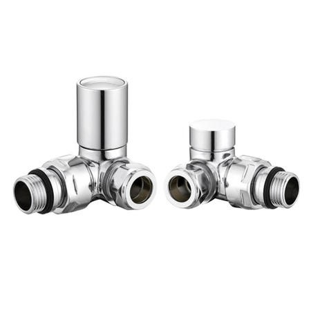 Chrome Manual Corner Radiator Valves - Towelrads - Better Bathrooms
