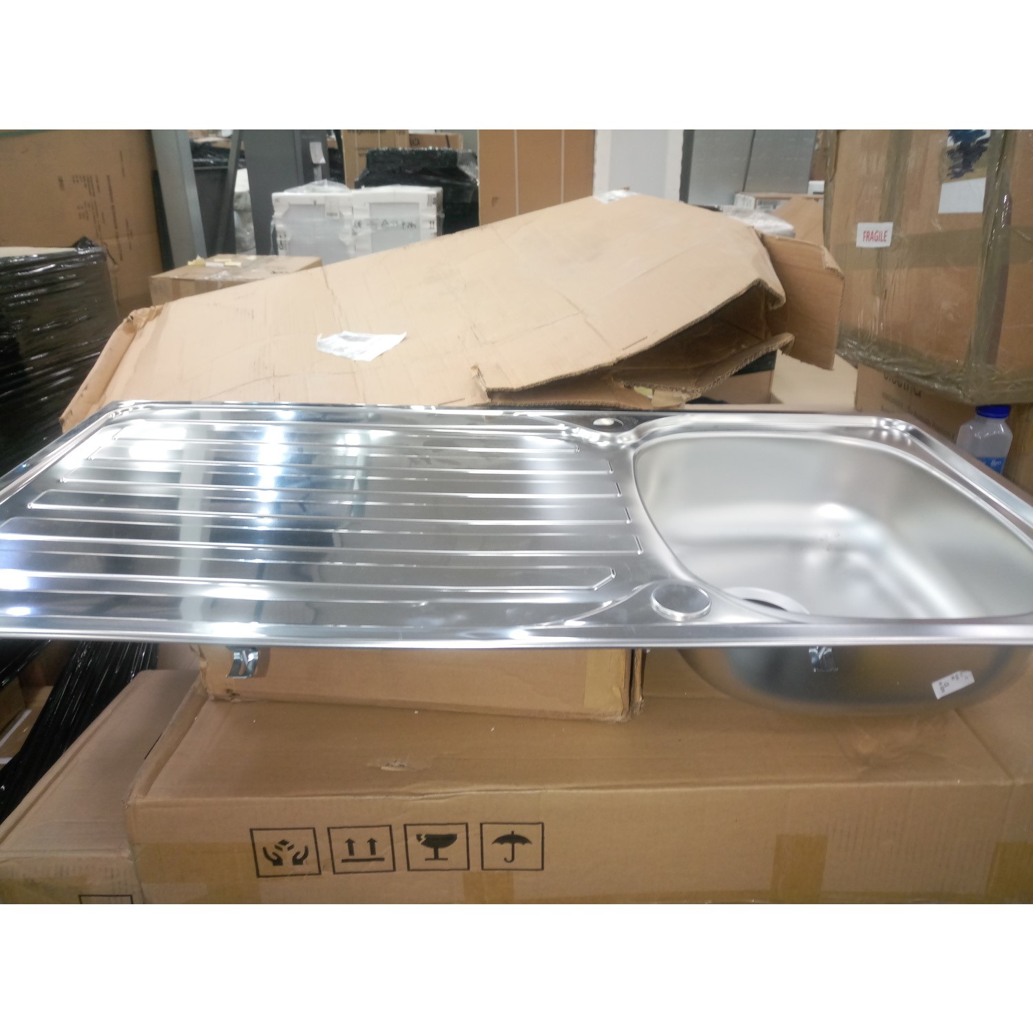 GRADE A2 - CDA KA21SS Single Bowl Sink - Better Bathrooms