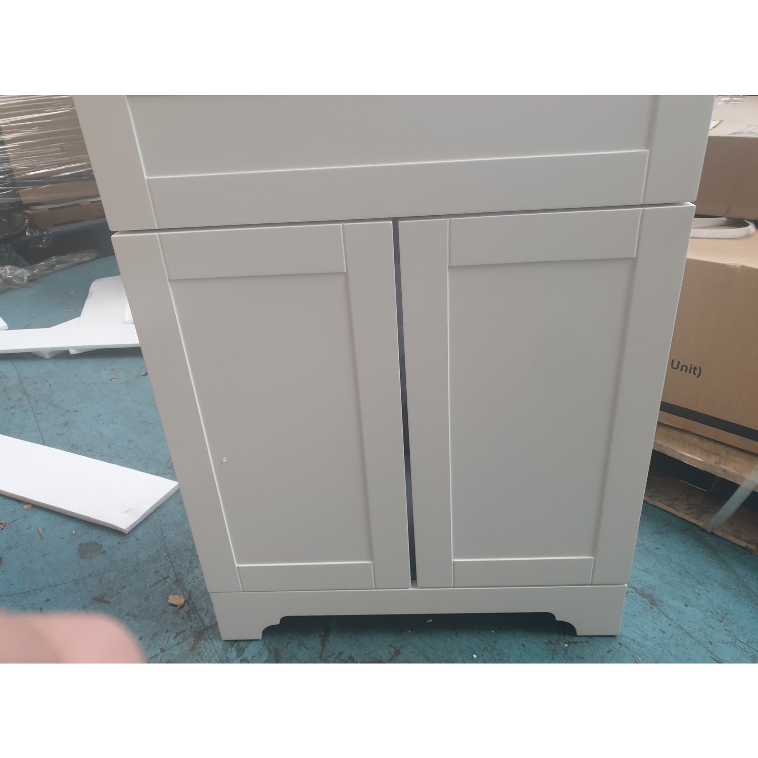 GRADE A2 - Baxenden 600mm Matt White Floorstanding Vanity Unit - Better ...