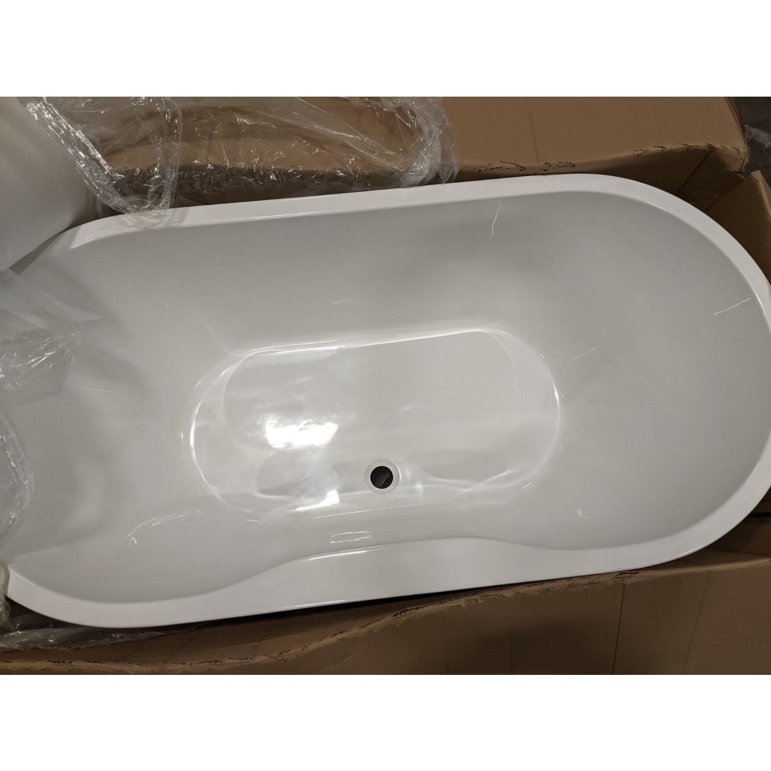 GRADE A2 - Freestanding Double Ended Bath 1550 x 745mm - Lisbon ...
