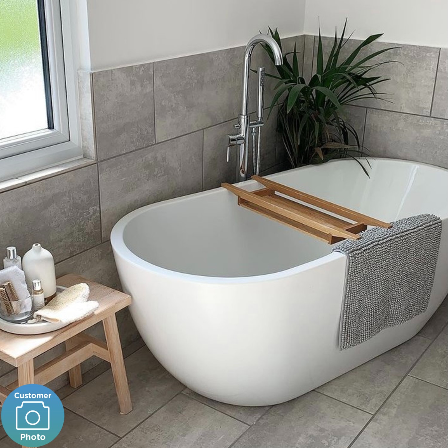GRADE A2 - Freestanding Double Ended Bath 1650 x 750mm - Lisbon ...