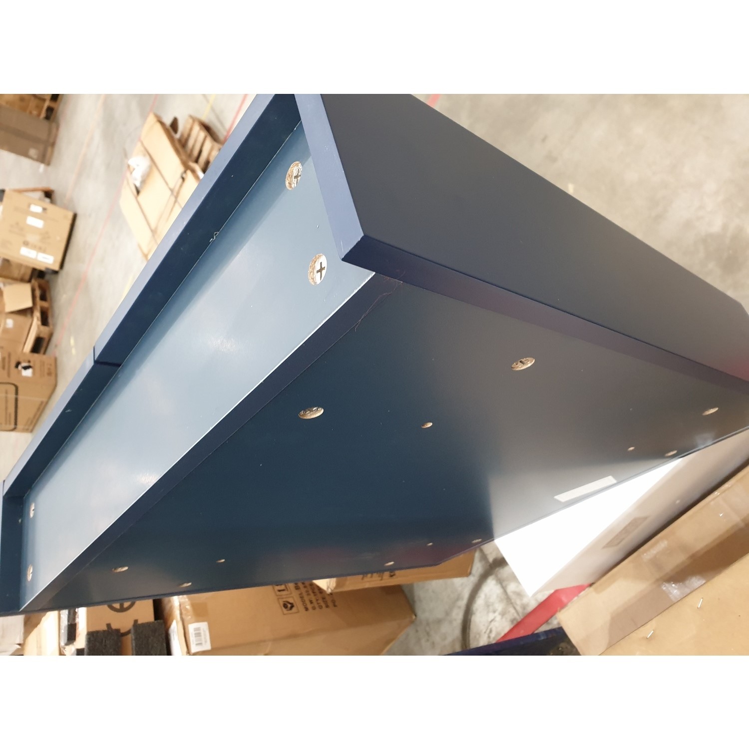 Grade A2 Blue Mirrored Wall Bathroom Cabinet 600 X 650mm Ashford