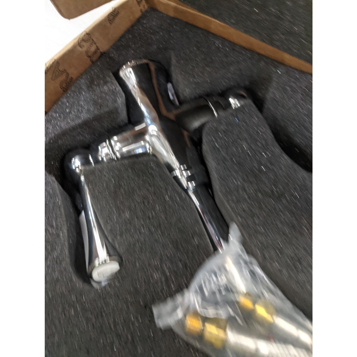 GRADE A2 - Rangemaster Chrome Twin Lever Kitchen Mixer Tap - Estuary ...