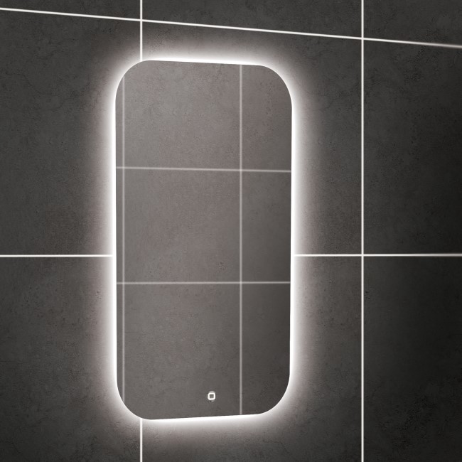 Rectangular Backlit LED Heated Bathroom Mirror 400 x 800mm- HiB ...