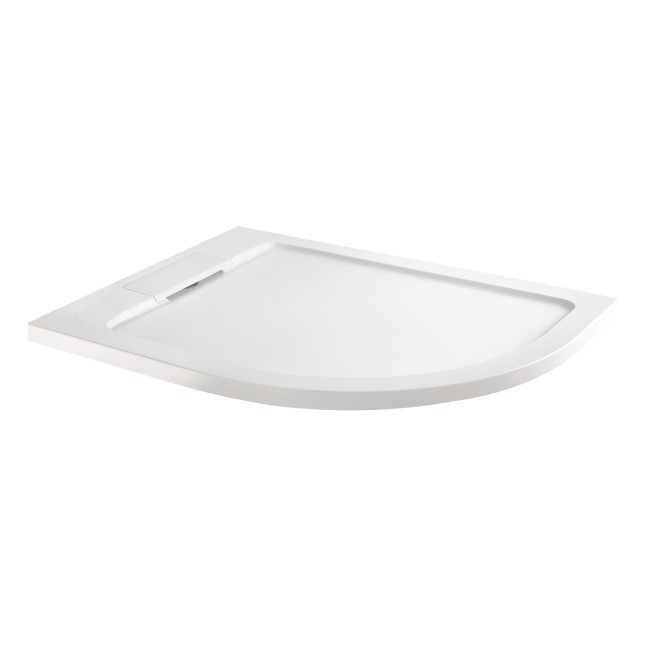 Low Profile Left Hand Offset Quadrant Shower Tray 1200 x 900mm Stone ...