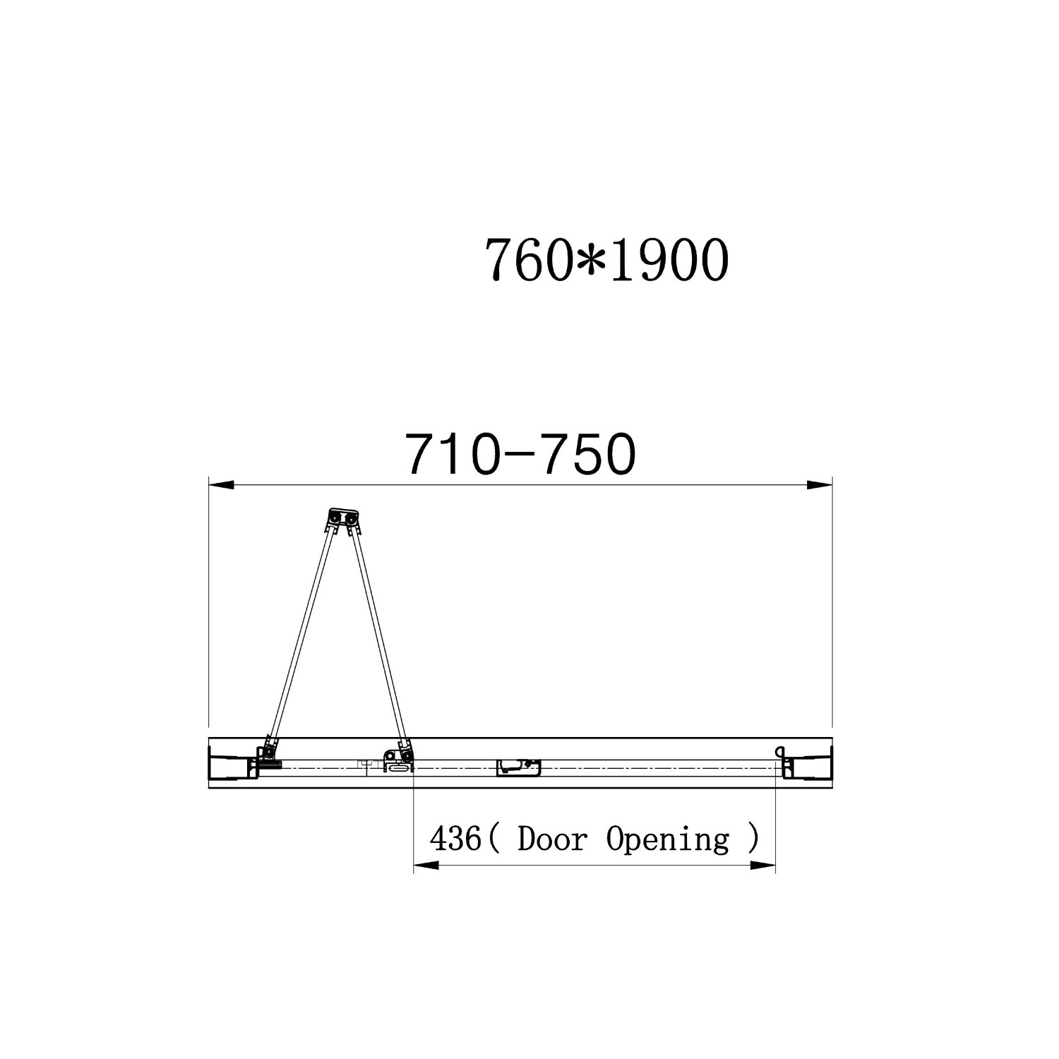 GRADE A2 - Carina 760mm Bi Fold Door - Better Bathrooms
