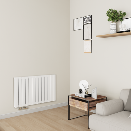 Eco Eleganza White Horizontal Flat Designer Aluminium Radiator ...