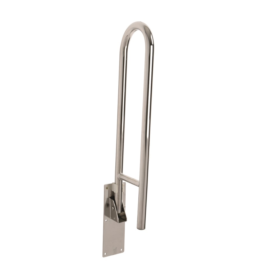 Stainless Steel Fold Away Hand Rail 850mm - Better Bathrooms
