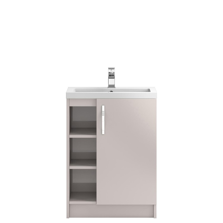 Cashmere Free Standing Bathroom Vanity Unit and Basin - W605 x H850mm ...