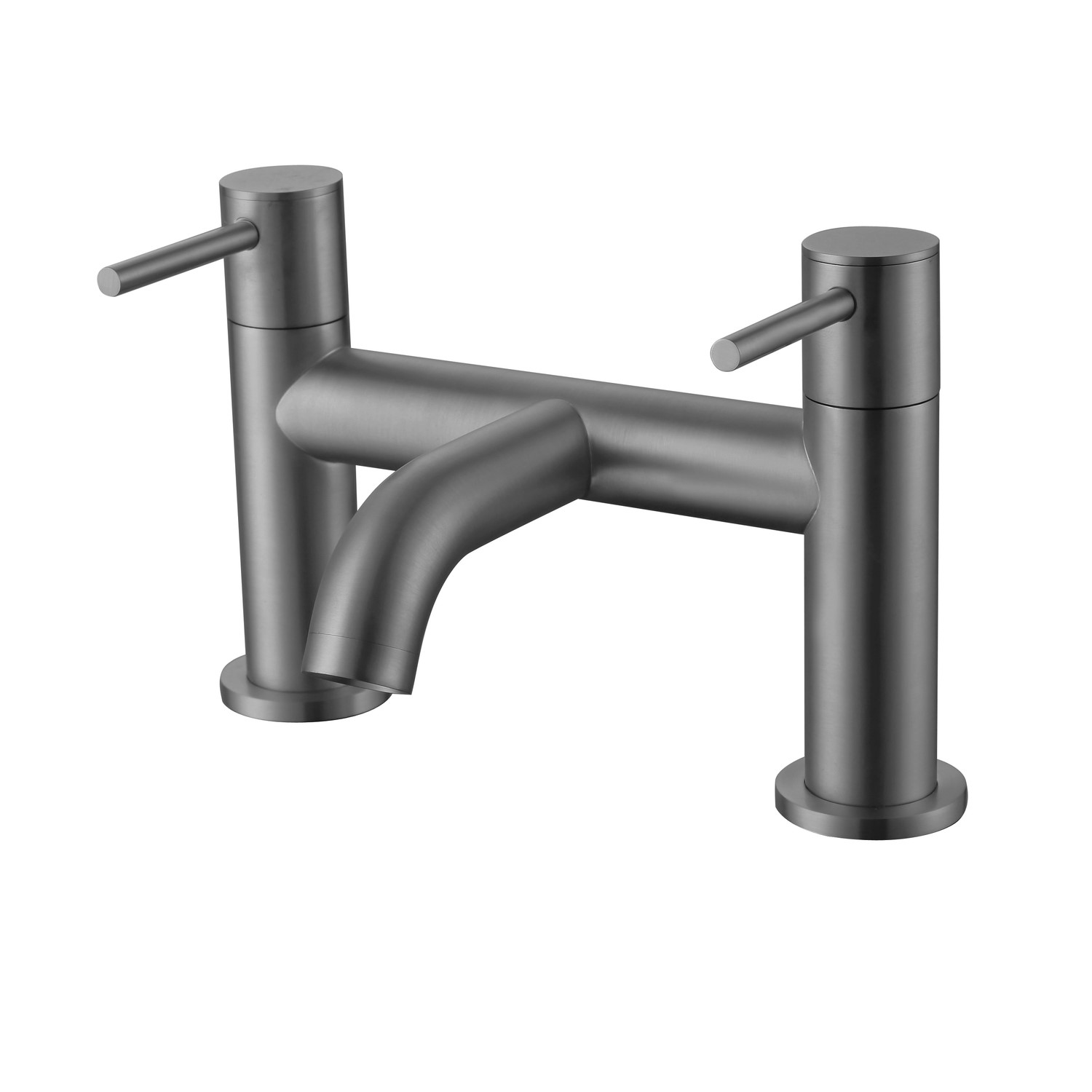 Gunmetal Grey Shower Bath and Basin Tap Set with Basin Waste - Arissa ...