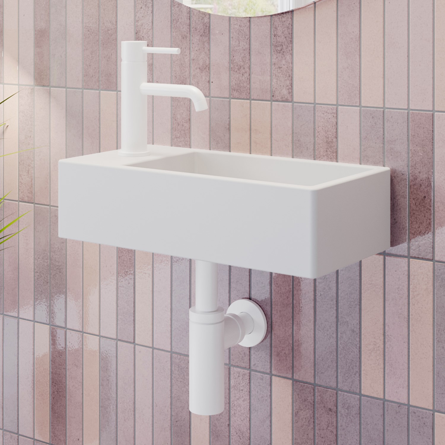 White Mono Basin Mixer Tap - Arissa - Better Bathrooms