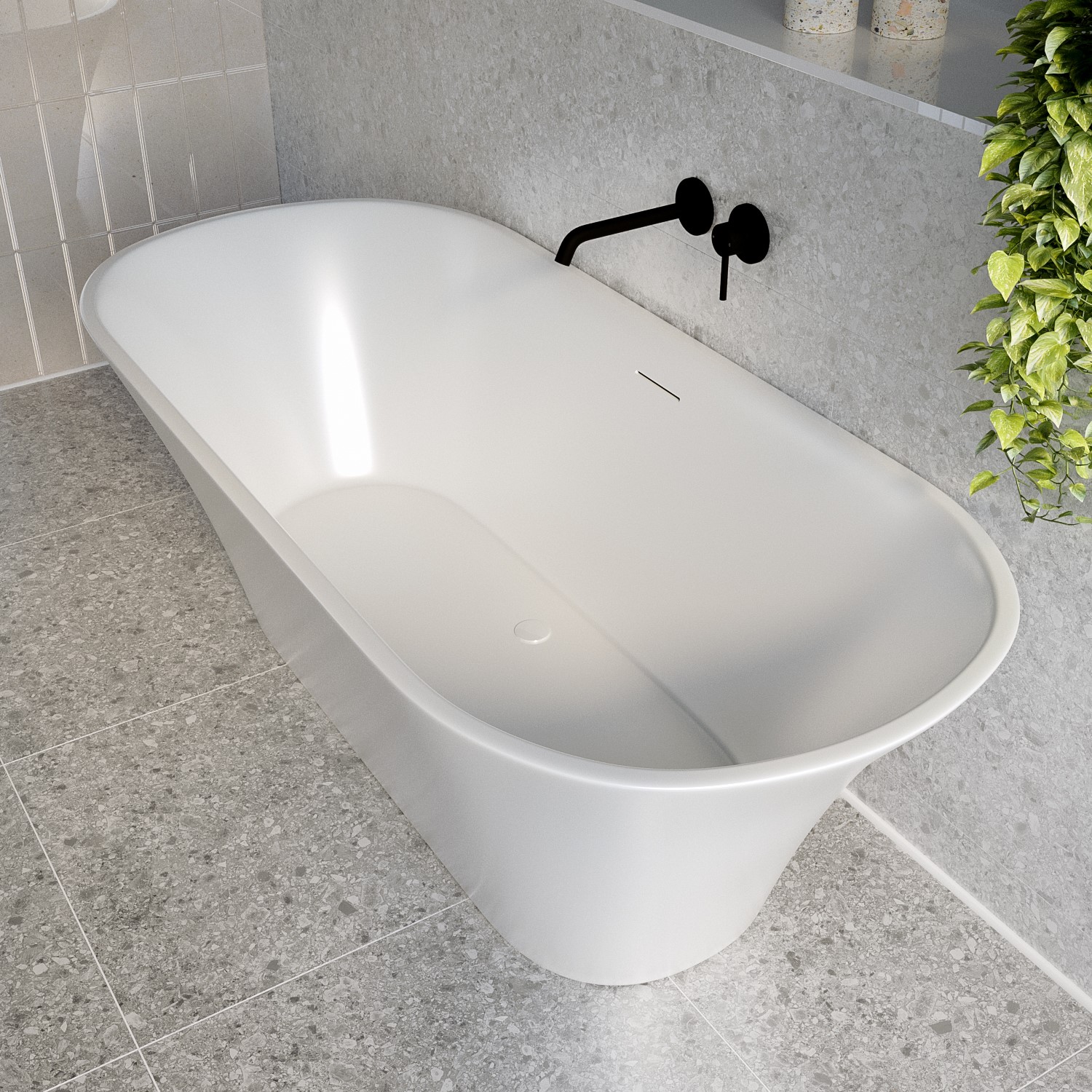 Freestanding Double Ended Bath 1650 x 740mm - Arya - Better Bathrooms