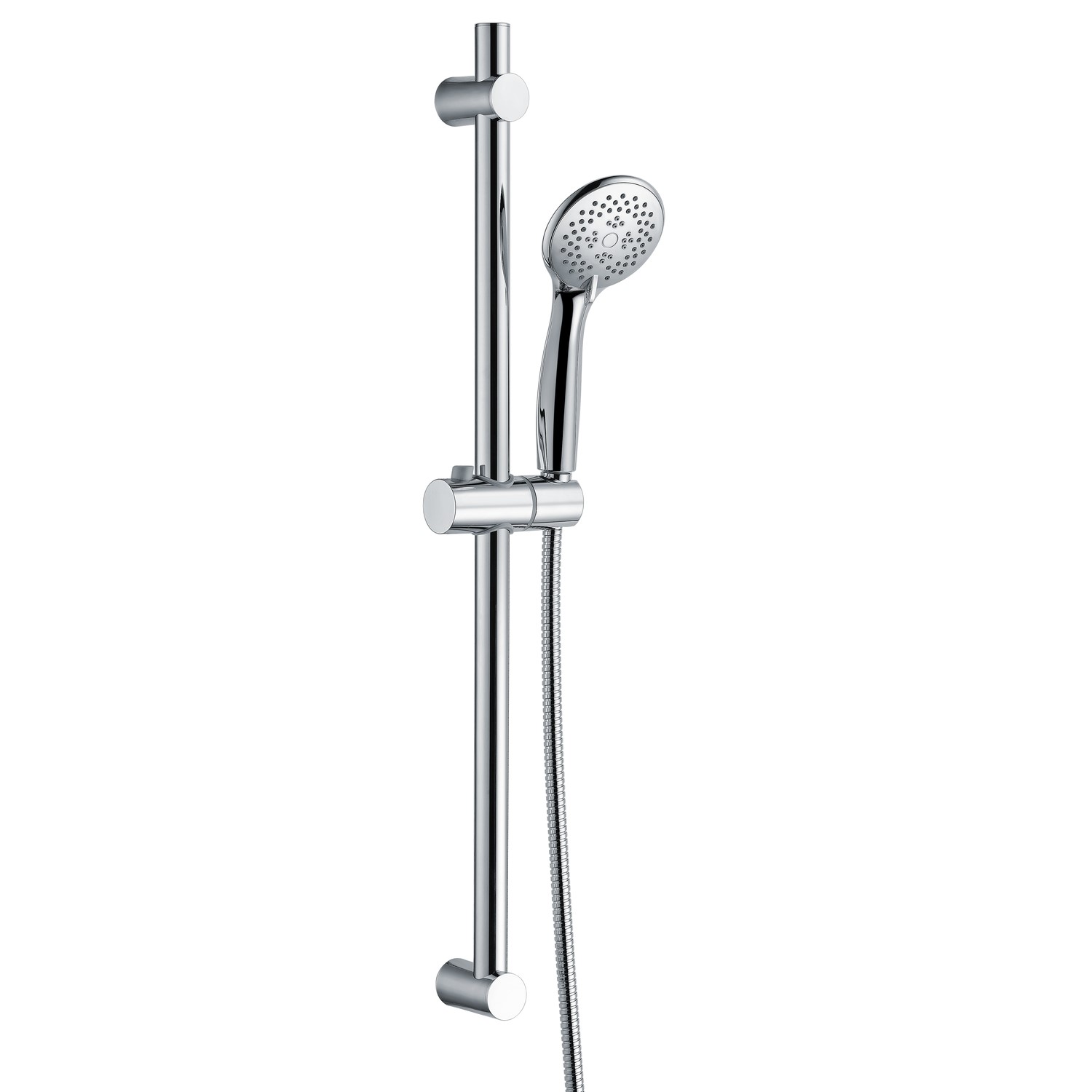 Chrome Round Easy Adjustable Height Slide Rail Kit with Hand Shower ...