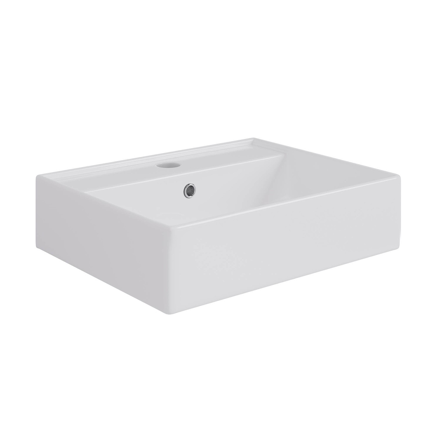 White Square Countertop Basin 497mm - Bowen - Better Bathrooms