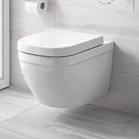 Wall Hung Rimless Toilet with Soft Close Seat - Grohe Euro - Better ...