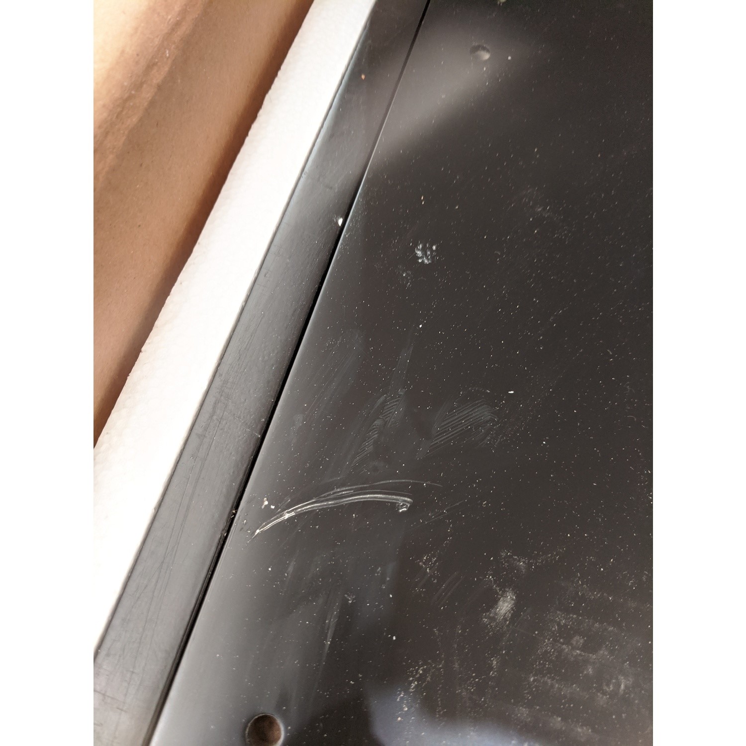 Grade A2 - 600mm Black Freestanding Vanity Unit with Matt Black Basin ...