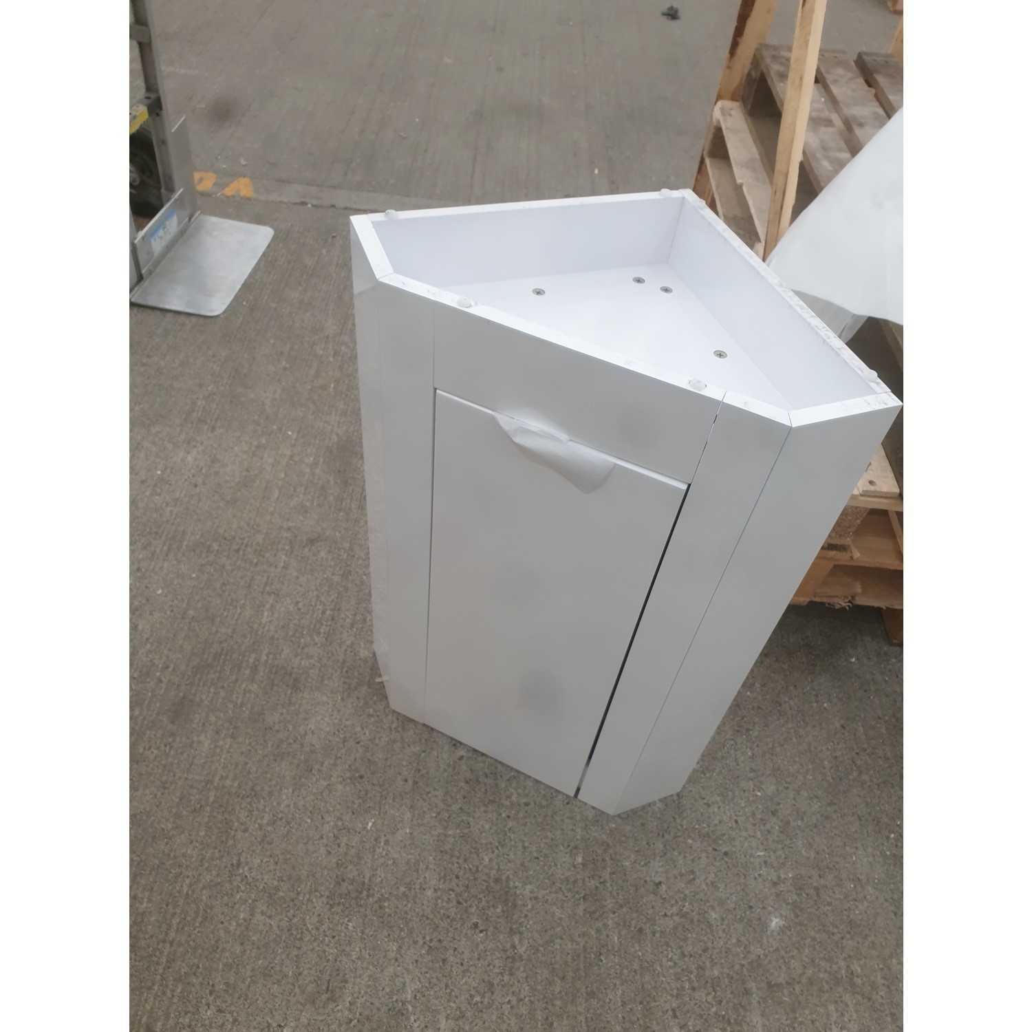 Grade A2 - Cloakroom Suite with White Vanity Unit Basin and Corner ...