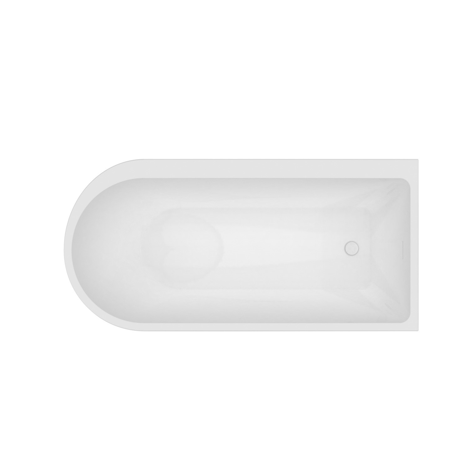 Freestanding Single Ended Right Hand Corner Bath 1650 x 800mm - Amaro ...