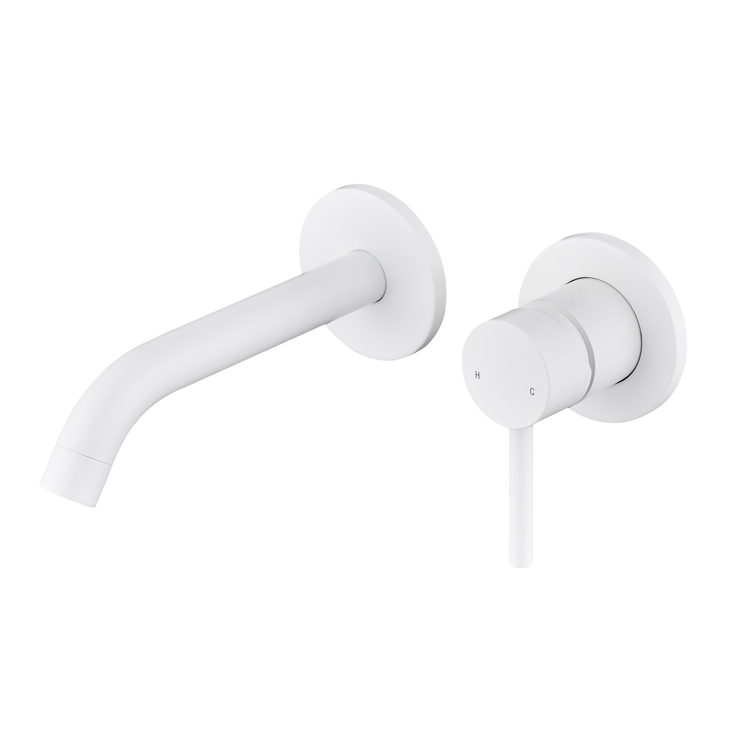 White Mono Basin Mixer Tap - Arissa - Better Bathrooms