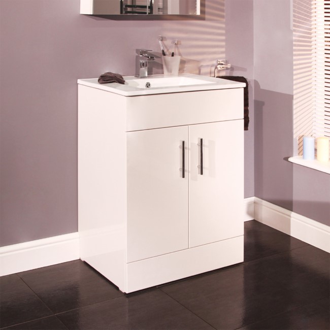 600mm Floorstanding Vanity Unit with Basin - Aspen - Better Bathrooms