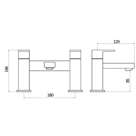 Cube Bath and Basin Tap Pack - Better Bathrooms