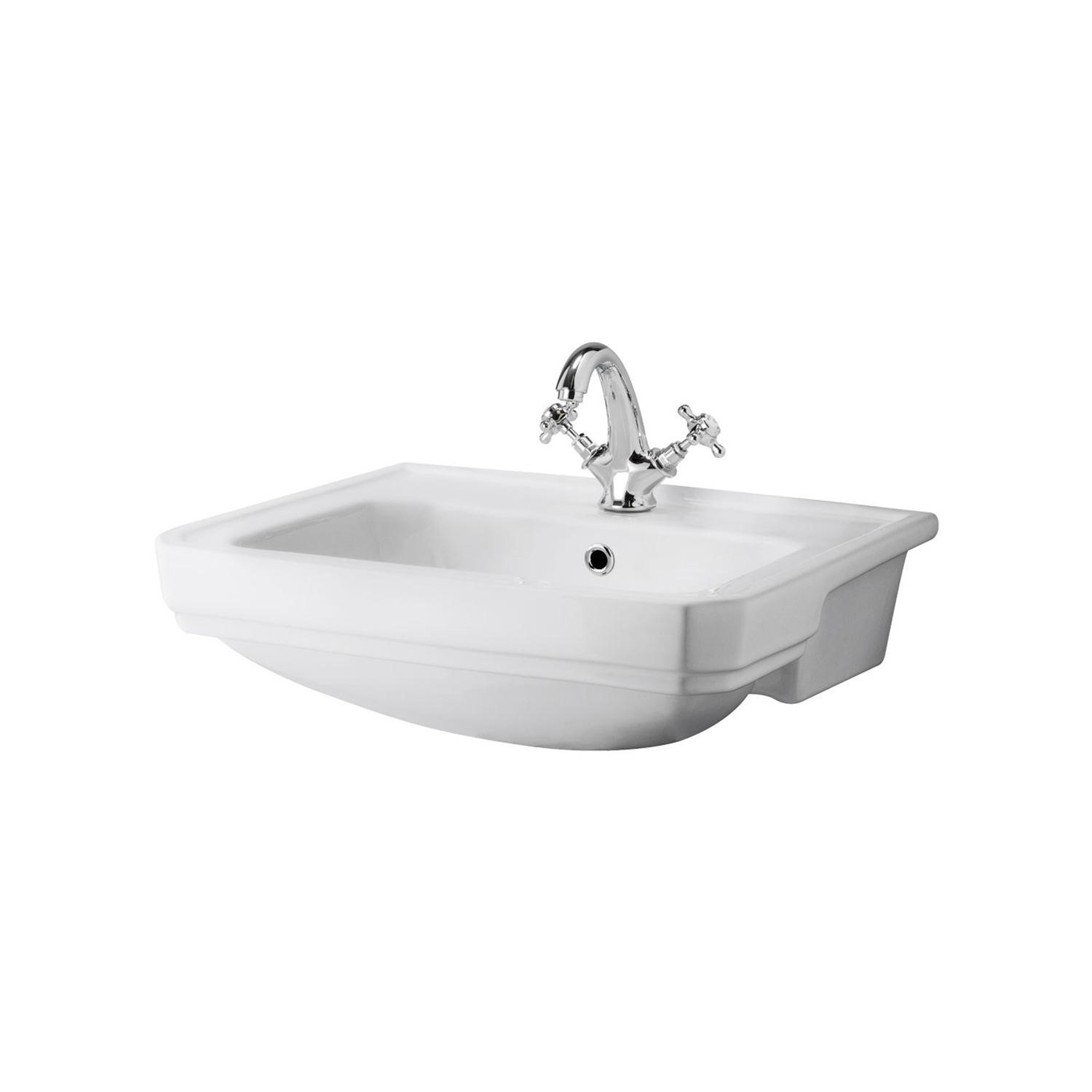 700mm Vanity Unit 2 Door with Semi Inset Basin White - Nottingham ...