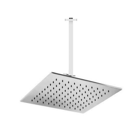 200mm Ultra Slim Square Shower Head with Ceiling Arm - Better Bathrooms