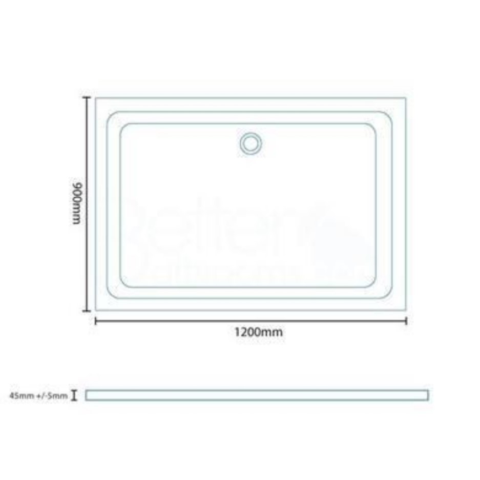 Rectangular Low Profile Shower Tray 1200 x 900mm - Slim Line - Better ...
