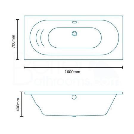 Duo 1600 Double Ended Bath-Standard Bath - Better Bathrooms
