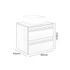 600mm Wall Hung 2 Drawer Vanity Unit with Dover 385mm Basin Dark Oak ...