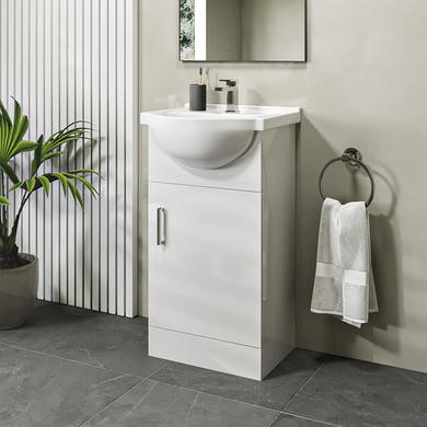 White Basin Vanity Unit - Better Bathrooms