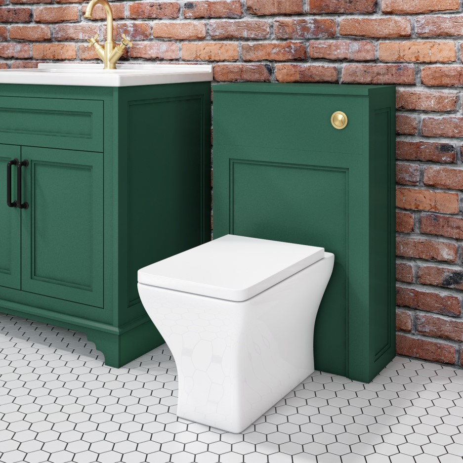 Camden 500mm WC Unit and Austin Toilet - Matt Green - Better Bathrooms
