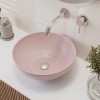 Pink Round Countertop Basin and Waste 358mm - Verona - Better Bathrooms