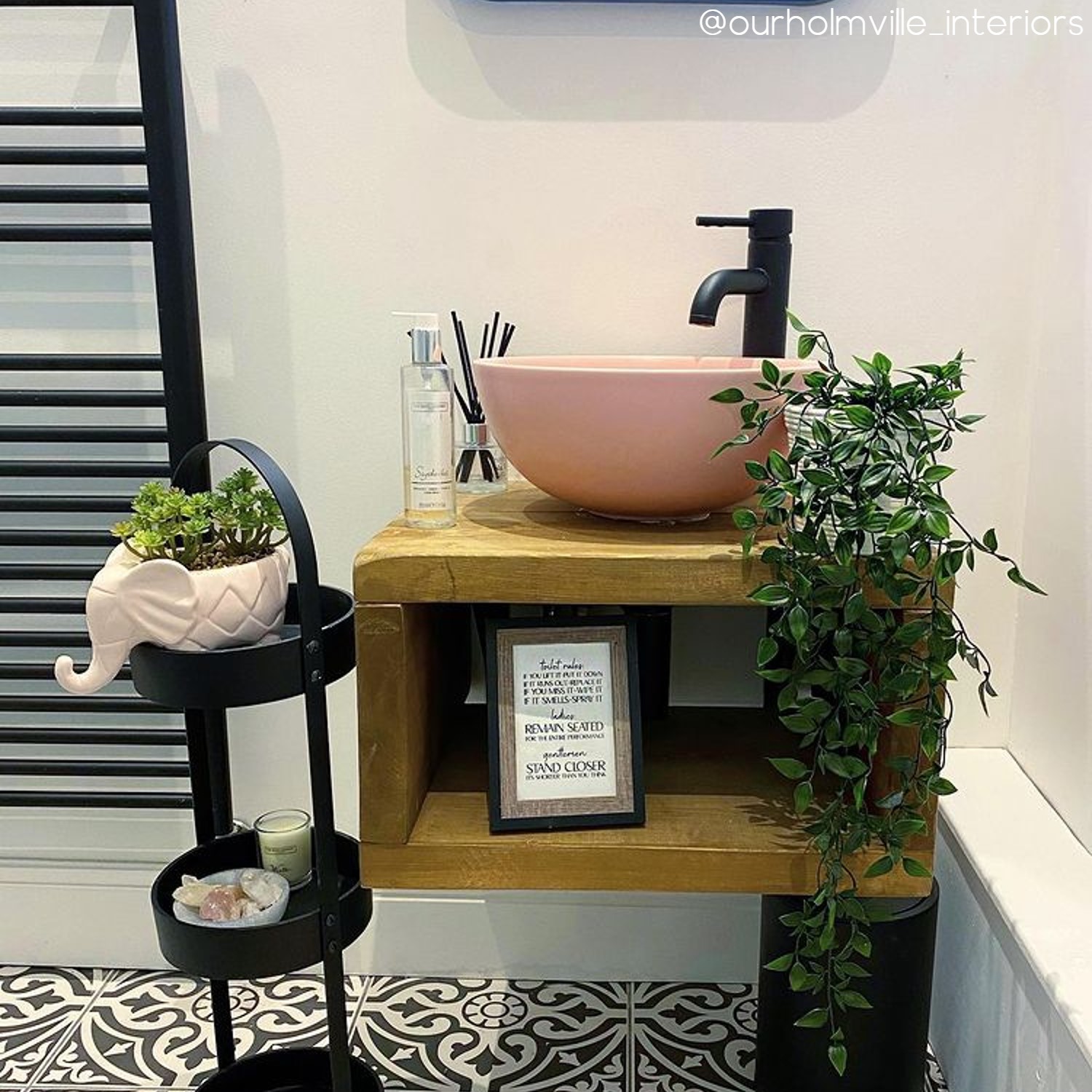 Pink Round Countertop Basin and Waste 358mm - Verona - Better Bathrooms