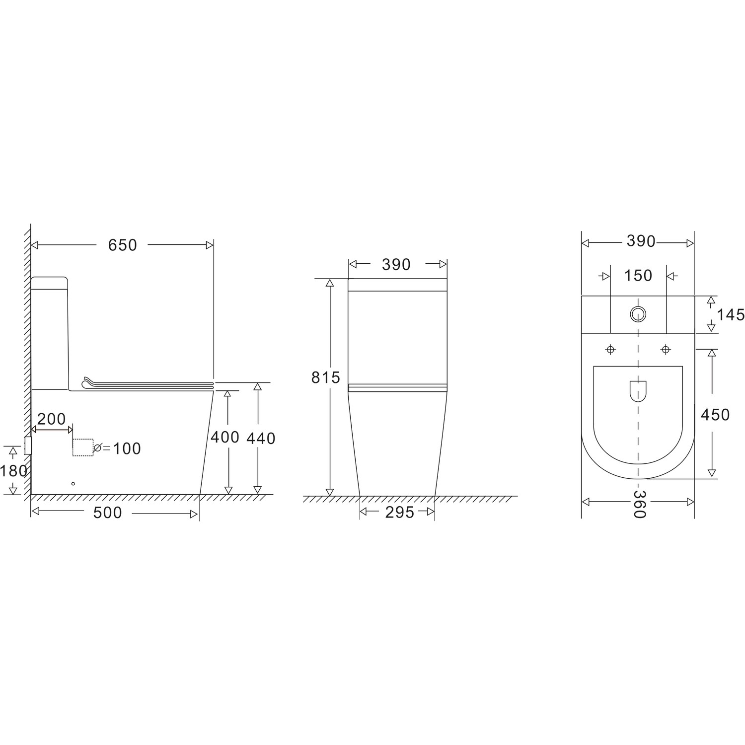 Close Coupled Rimless Toilet with Slim Soft Close Seat - Newport ...