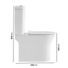 Close Coupled Rimless Comfort Height Toilet with Soft Close Slim Seat ...