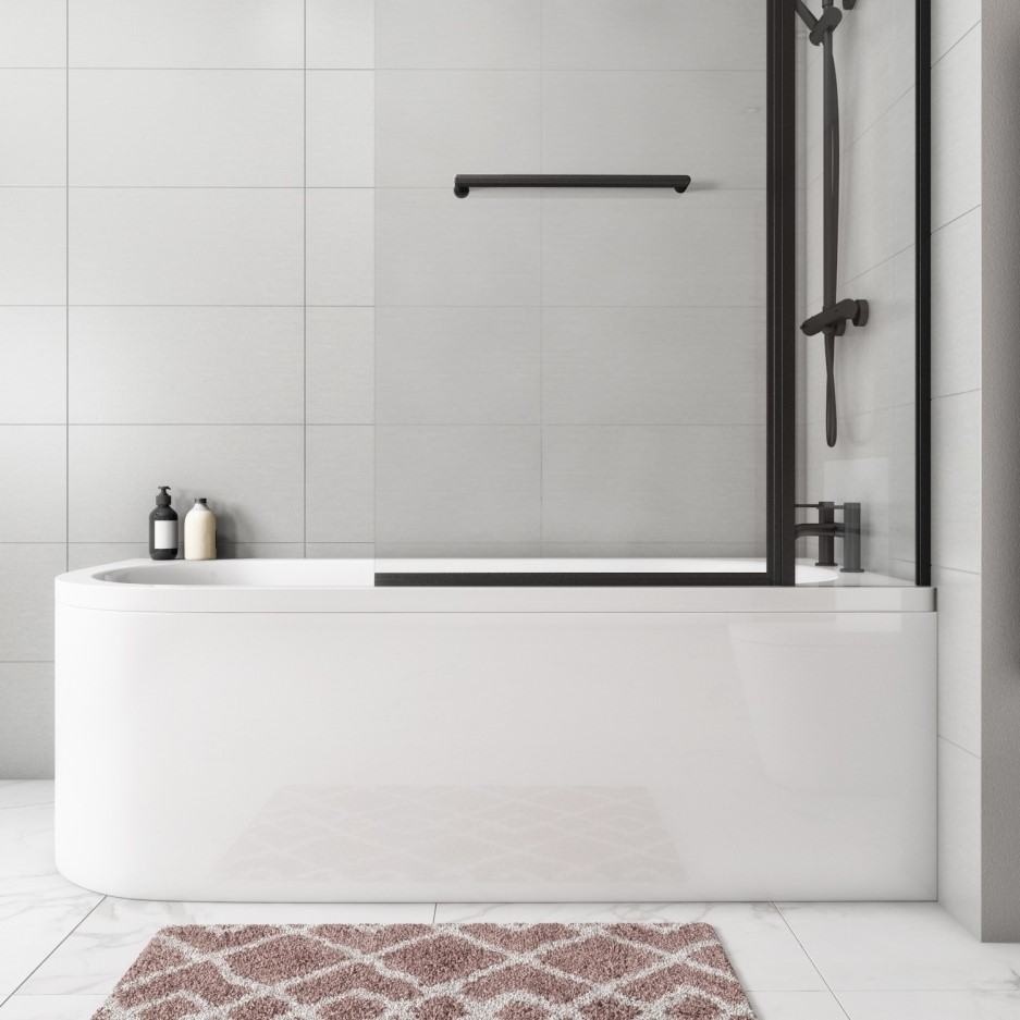 Jersey J Shaped Right Hand Bath with Bath Panel - 1700mm x 750mm ...