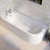 Jersey J Shaped Left Hand Bath with Bath Panel - 1700mm x 750mm ...