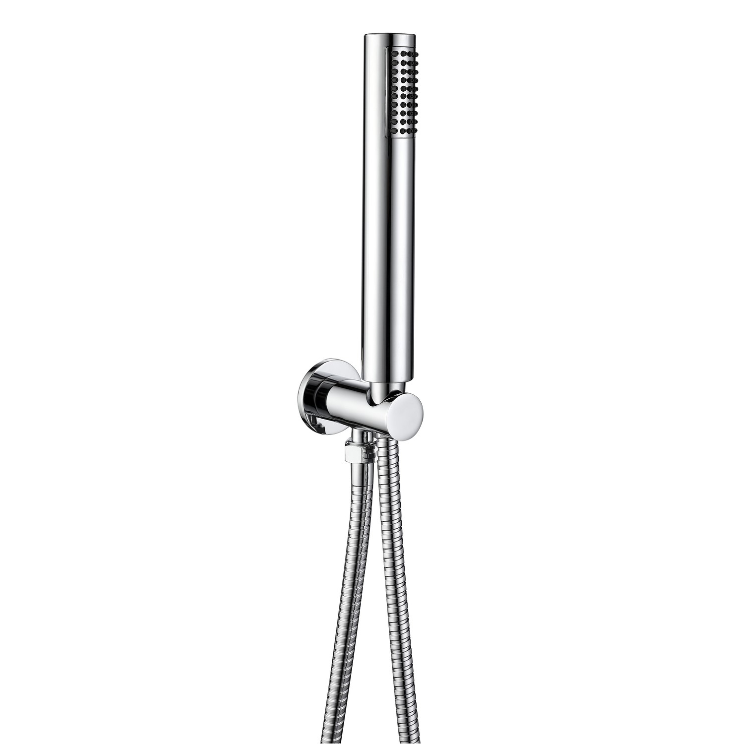 Chrome Dual Outlet Wall Mounted Mixer Shower Set With Hand Shower ...