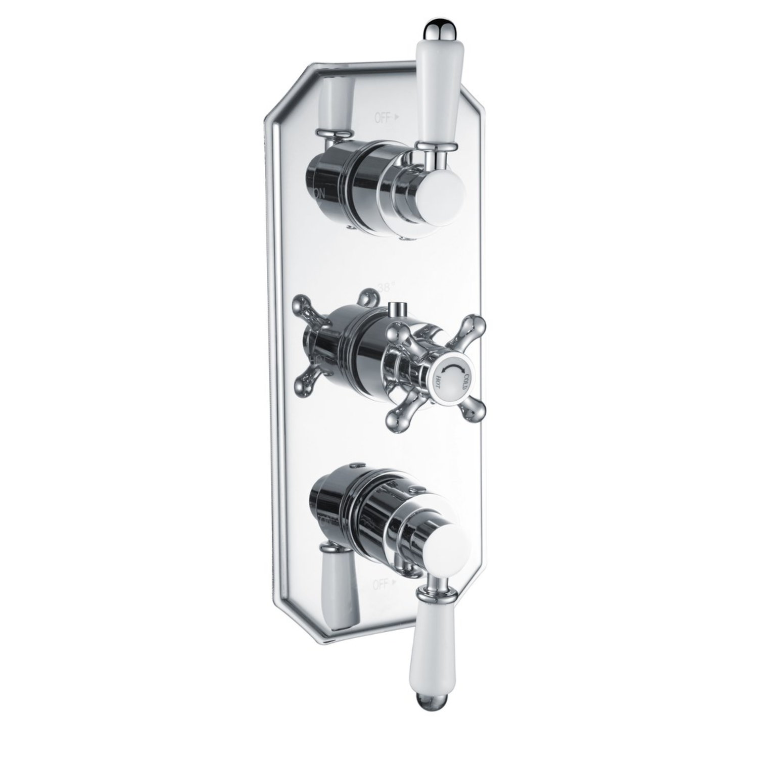 Chrome Dual Outlet Wall Mounted Thermostatic Mixer Shower with Hand ...
