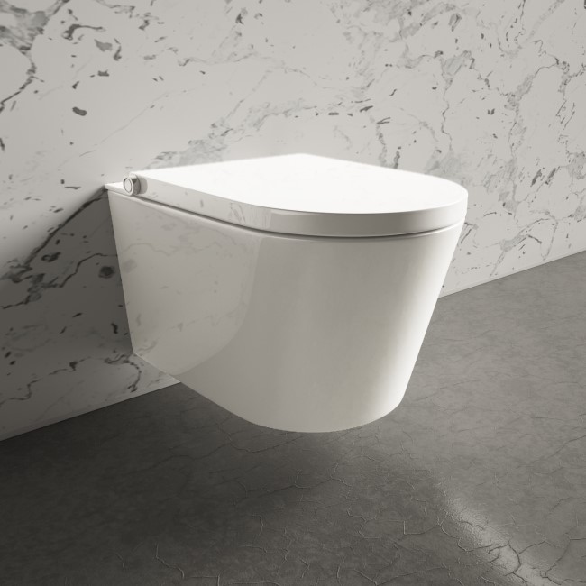 Wall Hung Smart Bidet Japanese Toilet with 1160mm Frame Cistern and ...