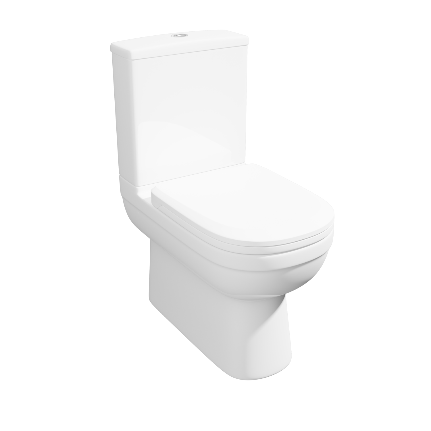 Close Coupled Closed Back Toilet with Soft Close Seat - Addison ...